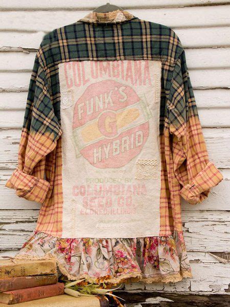 Women Long Sleeve Vintage Shirt Collar Plaid Blouses Bilizone Casual