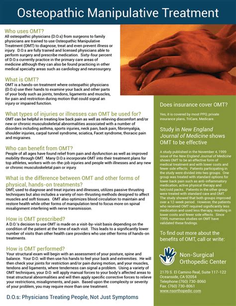 Osteopathic Manipulation Specialist Oceanside Ca Non Surgical Orthopedic Center Orthopedics