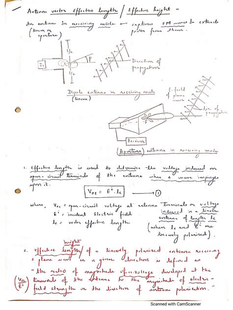 Lecture 9 Effective Length And Antenna Areas Pdf