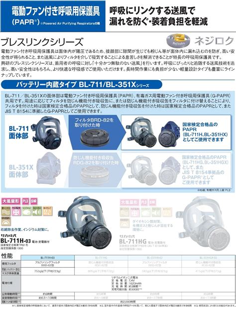 Bl 711h 03 電動ファン付き 防塵マスク 電池・充電器付き アルファリングフィルタ Brd 82型＜興研＞アズワン 電動ファン付呼吸用