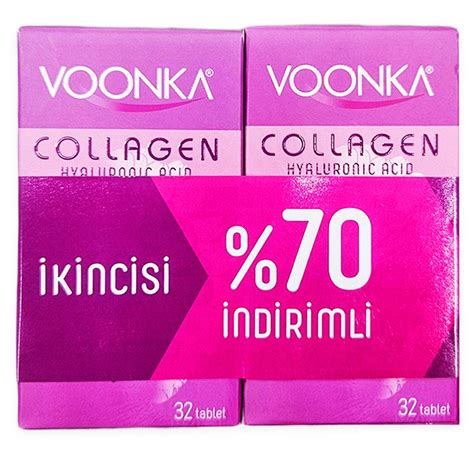 Voonka Collagen Hyaluronic Acid 32 Tablet 2'li Kofre Fiyatları VitaminSAN