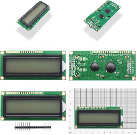 100812 16x2 lcd display soldered mouser