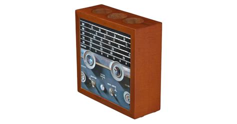 Vintage Shortwave Ham Radio Closeup Desk Organizer Zazzle