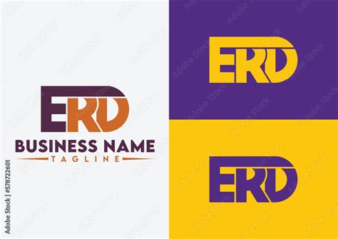 Letter Erd Logo Design Erd Letter Logo Stock Vector Adobe Stock