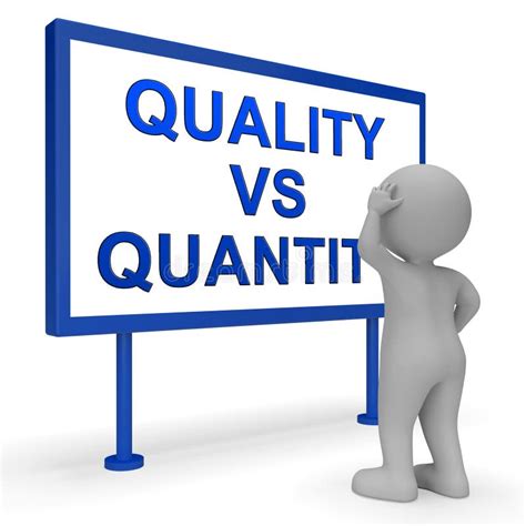 Quality Vs Quantity Vector Clipart Image Free Stock