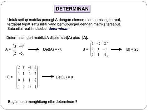 Materi Matematika Determinan Ppt
