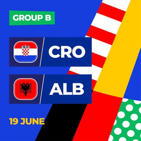Premium Vector Croatia Vs Albania Football Match Versus Group Stage Championship