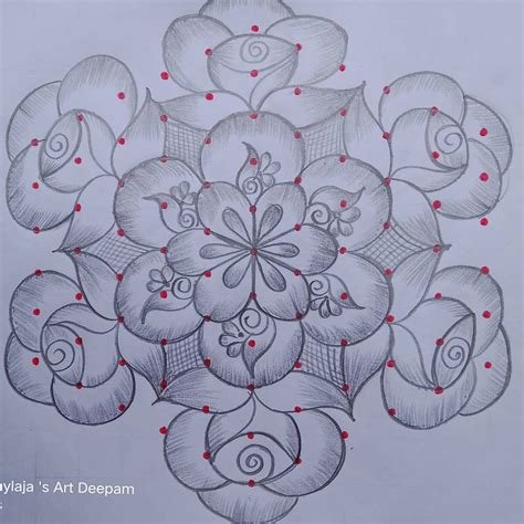Post From Sri Shylaja S Art Deepam 👍💕 Simple Flower Design Very Easy Rangoli Designs Easy