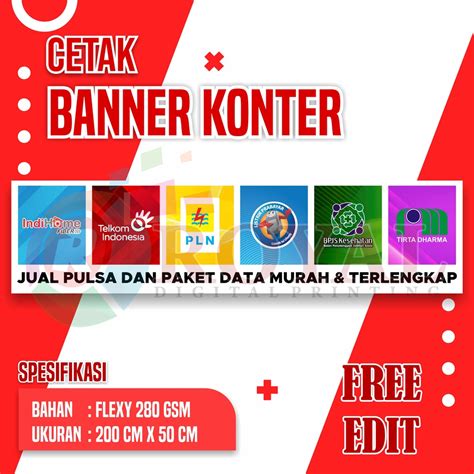 Jual Banner Spanduk Konter Murah Banner Konter Renda Konter Lanskap