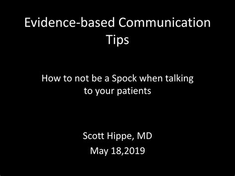 Ppt Evidence Based Communication Tips Enhancing Understanding And