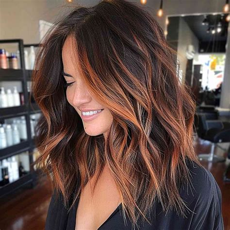 Auburn Highlights In Brown Hair