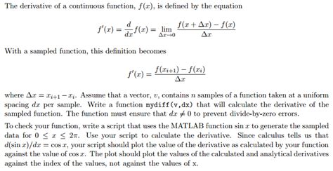 Solved The Derivative Of A Continuous Function Fx Is