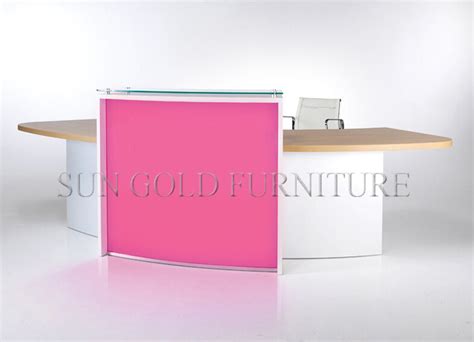Modern Appearance Pinky High Gloss Beauty Salon Reception Desk Sz