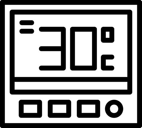 Thermostat Line Icon 39511756 Vector Art At Vecteezy