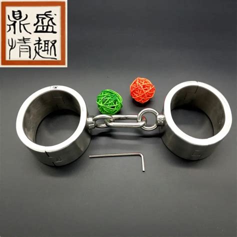 Stainless Steel Handcuffs For Sex Bondage Restraints Metal Steel