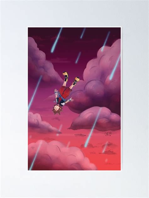Kingdom Hearts Sora Falling Sky Poster By Cbeckham Art Redbubble