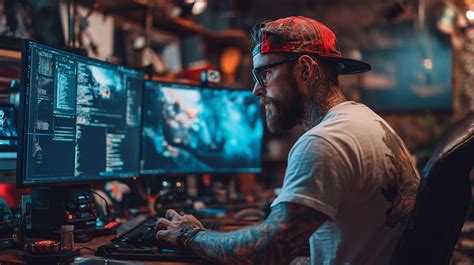 Free Man Editing Video Photo Man Editing Video Download At StockCake