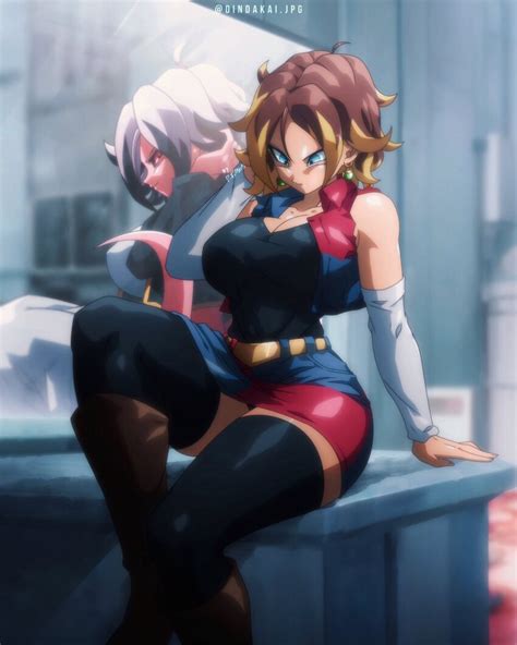 Dindakai Android 18 Android 21 Dragon Ball Dragon Ball Fighterz Dragon Ball Super Highres