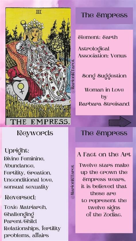 The Empress Tarot Interpretation Empress Tarot Card The World Tarot