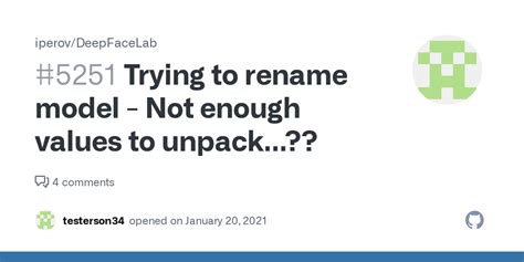 Trying To Rename Model Not Enough Values To Unpack · Issue 5251