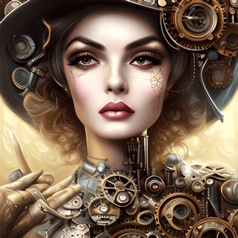 Hyper Detailed Steampunk Woman Graphic · Creative Fabrica
