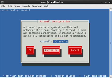 Tutorial Adding Firewall Rules Via System Config Firewall Tui On