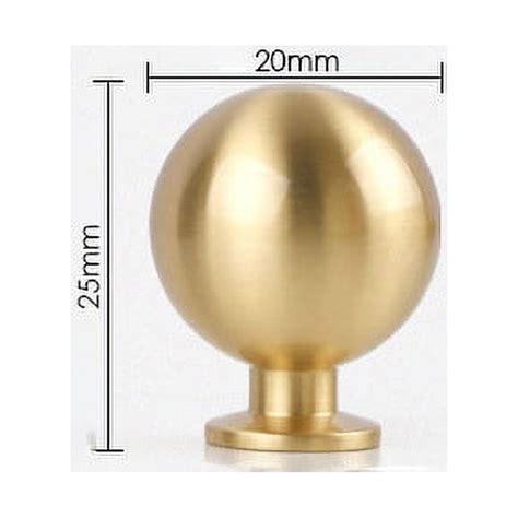 10 Pcs Round Ball Solid Brass Cabinet Knobs For Dresser Drawer Modern Kitchen Hardware