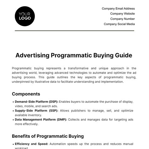 Advertising Programmatic Buying Guide Template Edit Online And Download