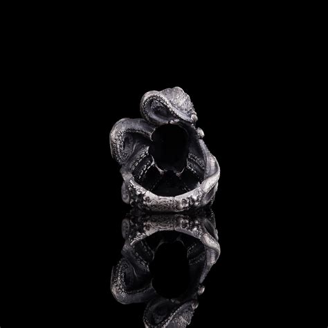 Giant Octopus Ring Oxidized Silver 9 5 Espada Silver Touch Of
