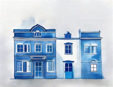 Minimalist Blueprint Of A House On Paper With Clean Lines And Details