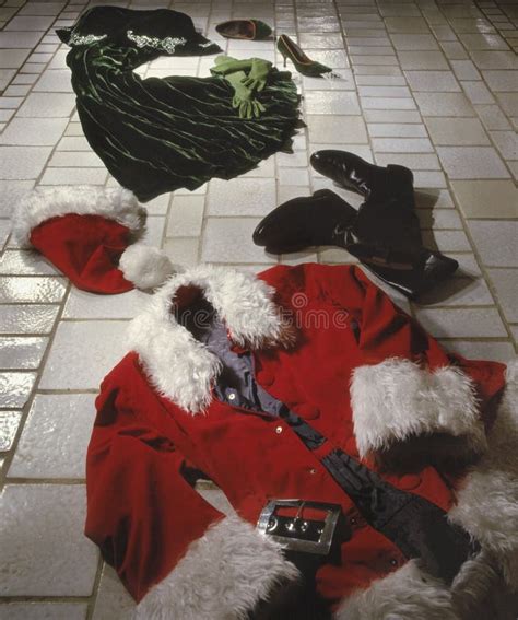 Naughty Santa Partying With Mrs Claus Stock Image Image Of Nick