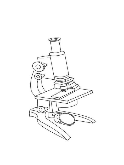Coloring Pages Microscope Science Colouring Printable Optical Color