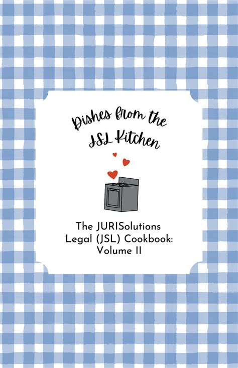 The Jsl Cookbook Is Available For Purchase Jurisolutions Inc