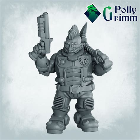 3d Printable Sci Fi Tabletop Miniature Galaxy Dwarves Set Space Rocks