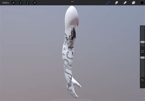 Procreate 3d Object Arm Model Tattoo Brush Male Ink Hand Etsy