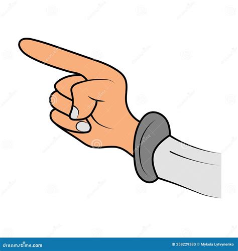 cartoon finger hand click comic cursor pointer mouse tap arrow stock