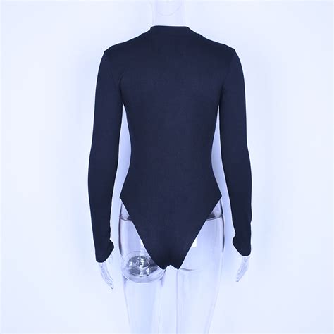 Ribbed Knit Long Sleeve Zipper High Neck Bodycon Sexy Body 2019 Autumn