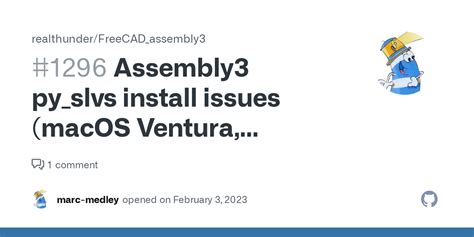 Assembly3 Pyslvs Install Issues Macos Venture Freecad Build 31483 · Issue 1296
