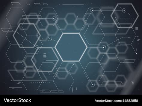 technology modern hexagon interface background vector image