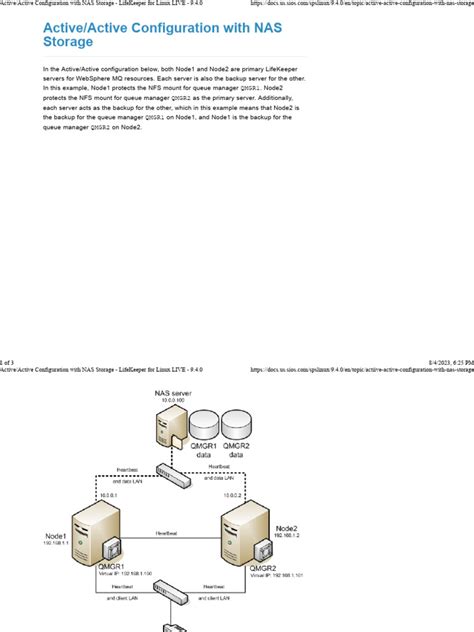 Active Active Configuration With Nas Storage Lifekeeper For Linux Live 940 Pdf