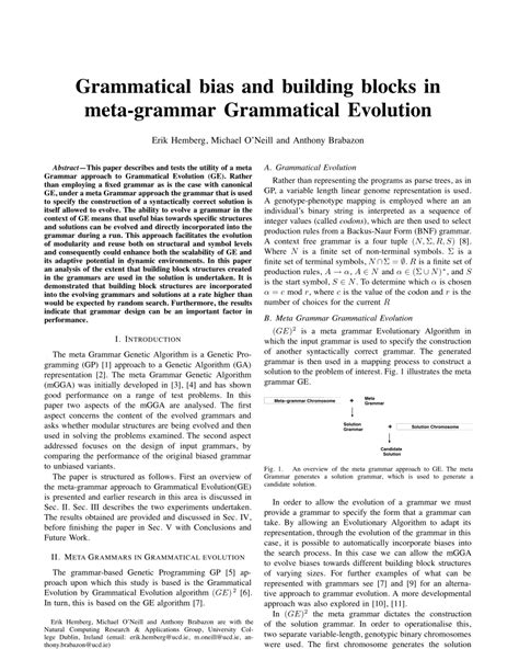 Pdf Grammatical Bias And Building Blocks In Meta Grammar Grammatical