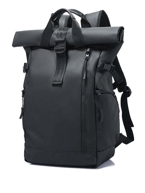 Men Release Buckle Decor Casual Daypack In Black