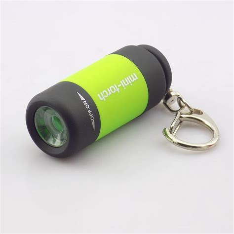 10pcs Rechargeable Mini Led Flashlight USB Torch Penlight Keychain Mini