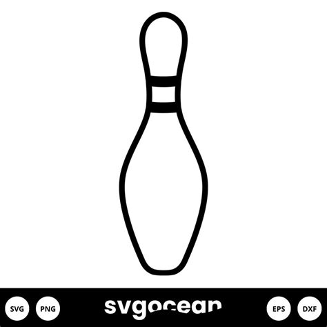 Single Bowling Pin Clipart