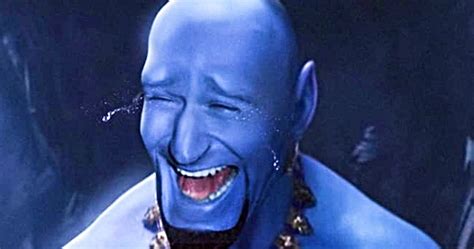 Robin Williams Becomes Live Action Blue Genie In Aladdin Fan Art