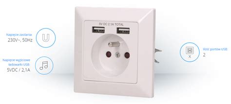 Gniazdo Elektryczne Z Ladowarką Usb Or Ae 13140 Orno He24pl