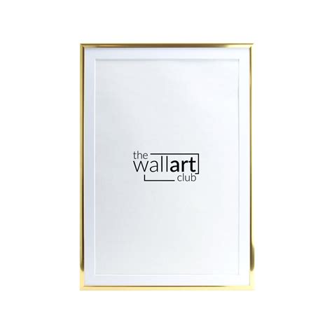 Thin Gold Photo Frame With Thin White Mount Gold Picture Frames In