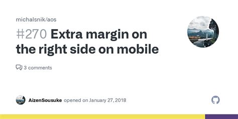 Extra Margin On The Right Side On Mobile Issue Michalsnik Aos