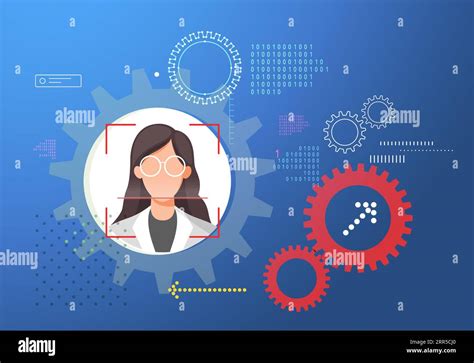 Secured Services With Face Detection Technology And 2 Factor Authentication Stock Illustration