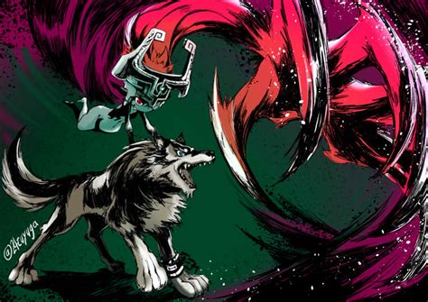 192889 Safe Artistつゆが Link Wolf Form Link Zelda Midna